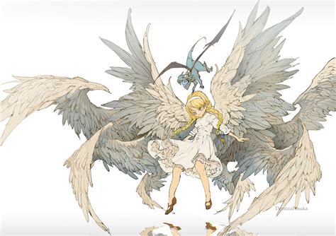537597 1920x1080 Anime Anime Girls Wings Original Characters Daggers