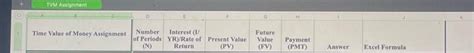 solved tvm assigrinent time value of money assignment answer