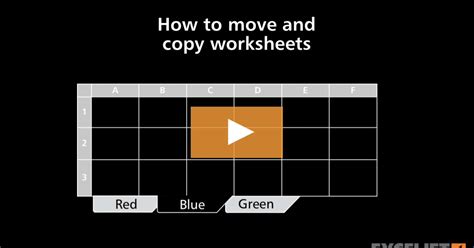 How To Move And Copy Worksheets In Excel Video Exceljet Worksheets Library