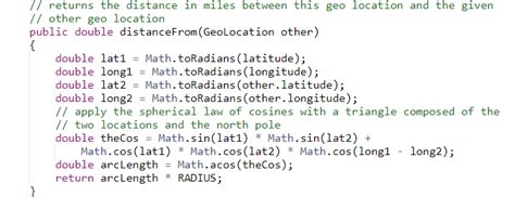 Java Why Is My Geolocation Distance Value So Minutely Off Set From The Given Value For My