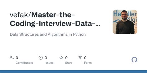 Github Vefakmaster The Coding Interview Data Structures Algorithms