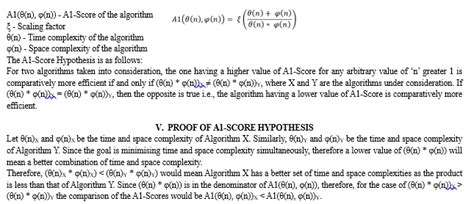 Calculation Of The Comparative Efficiency Of Algorithms Using A Single Metric