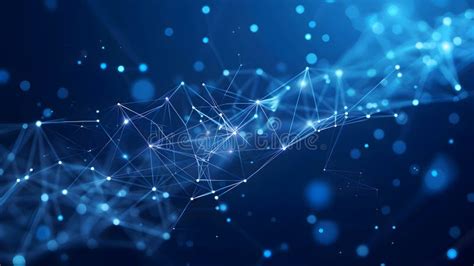 Abstract Blue Glowing Network Connections Stock Illustration Illustration Of Blue Flat 324874977