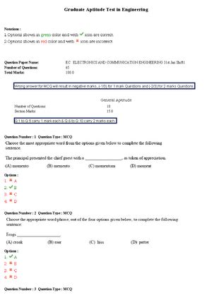 GATE ECE 2006 GATE ECE 2006 GATE Studocu