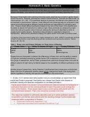 Homework Answers Pdf Homework Basic Genetics This Is An