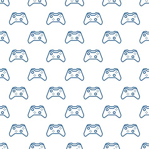 Premium Vector Gamepad Outline Geometric Seamless Pattern
