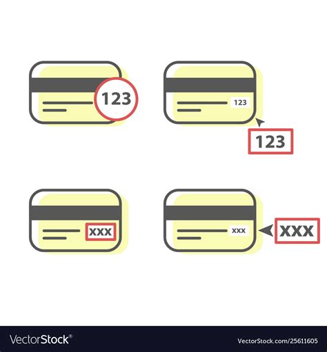 How To Enter Cvv Code Sample Credit Card Cvv Vector Image