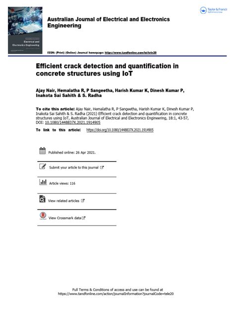 Efficient Crack Detection And Quantification In Concrete Structures Using Iot Pdf World Wide