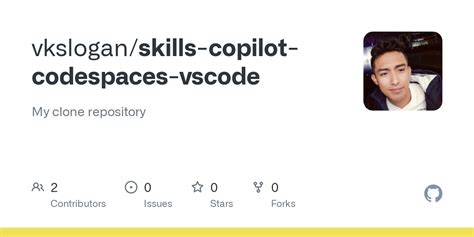 Github Vksloganskills Copilot Codespaces Vscode My Clone Repository