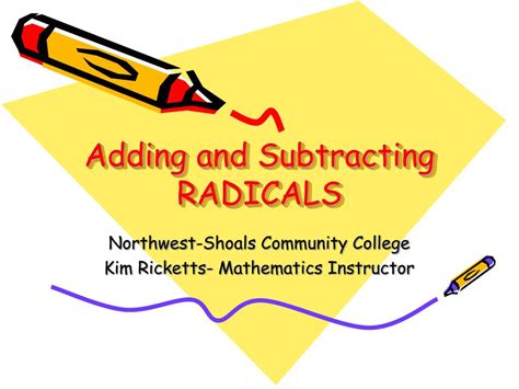 PPT Adding And Subtracting RADICALS PowerPoint Presentation Free Download ID