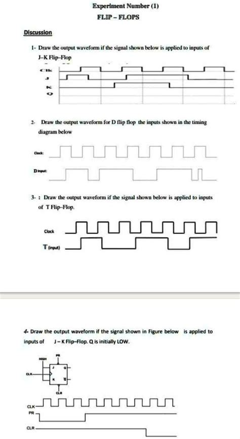 Solved Experiment Number 1 Flip Flops Discussion 1 Draw The Output