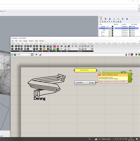 turning on and off layers with python grasshopper laggy grasshopper