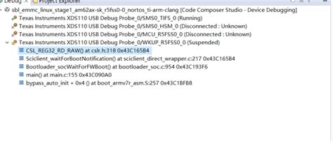 AM A Debug Am A S DM R Core It Is Blocked In Bootloader SocWaitForFWBoot Processors