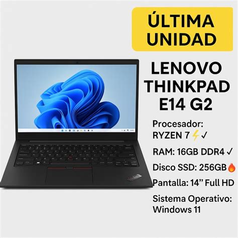 Lenovo Thinkpad E14 G2 Inicio Tecnoganga