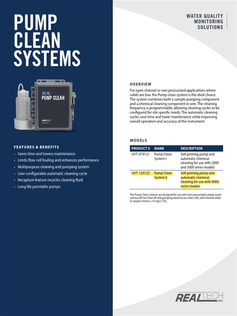 Pump Clean Real Tech Inc Pdf Pump Applied And Interdisciplinary Physics