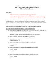 Statistical Analysis Using R Lab Practice Problems Course Hero