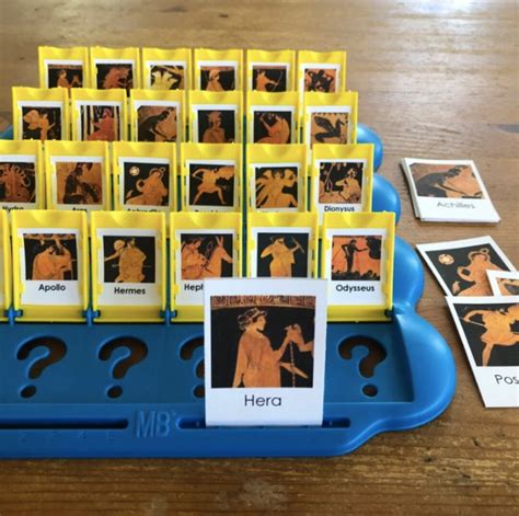 Greek Mythology Printable Guessing Game Insert Cards Etsy