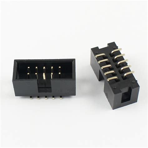 20pcs 2 54mm 2x5 Pin 10 Pin Smt Smd Male Shrouded Box Header Pcb Idc