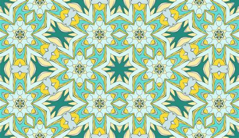 Seamless Circular Vector Pattern Background Wallpaper Textile Floral