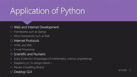 Python And Its Applications Pptx