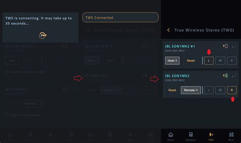 Pairing Speakers For True Wireless Stereo Via Jbl Pro Connect App