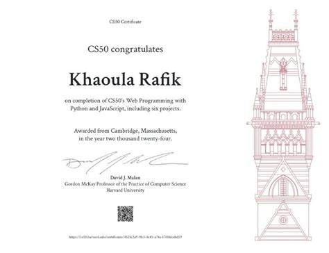 Khaoula Rafik On Linkedin Python Javascript Django Webdevelopment Cs50 Harvarduniversity