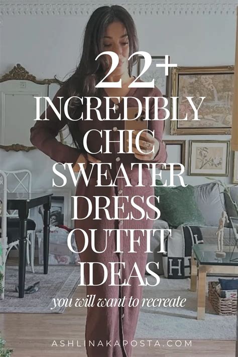22 Insanely Chic Sweater Dress Outfit Ideas You Must Copy This Fall