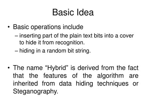 Ppt Hybrid Hiding Encryption Algorithm Hhea Powerpoint Presentation