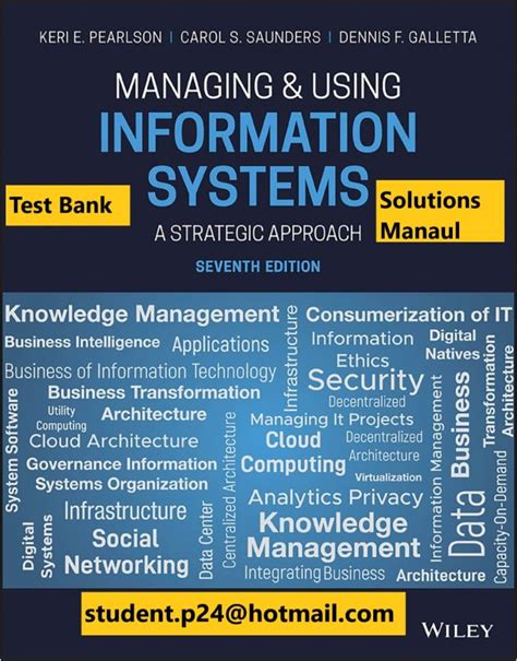 Managing And Using Information Systems 7th Edition Pearlson Test Bank