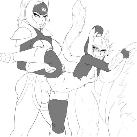 Rule 34 1futa 1girls Balls Black And White Dota 2 Female Futa On