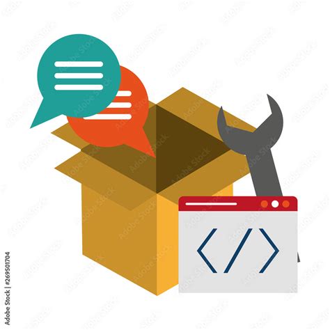 Software Programming Code Symbols Vector Illustration Stock Vector Adobe Stock