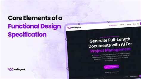 What Does A Functional Design Specification Include By Writegenic Ai What Does A Functional Design Specification Include By Writegenic Ai