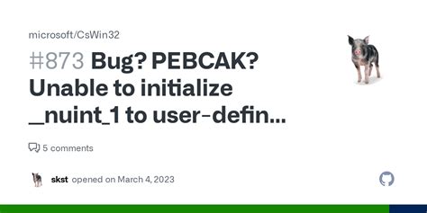 Bug Pebcak Unable To Initialize Nuint1 To User Defined Length