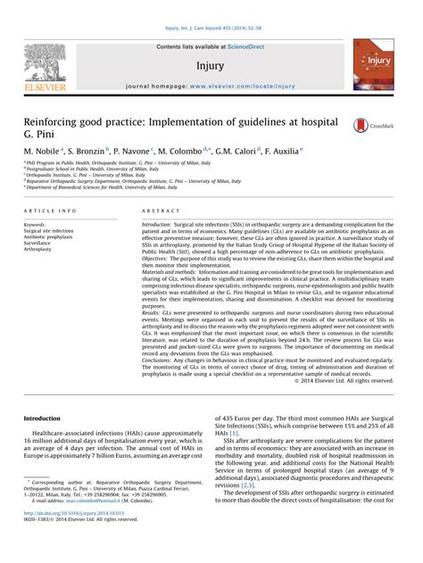 Pdf Reinforcing Good Practice Implementation Of Guidelines At