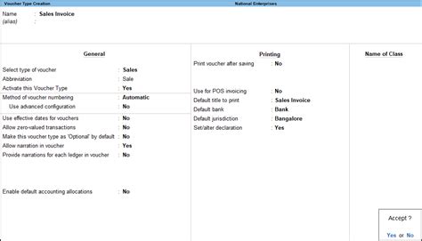 Voucher Types In TallyPrime