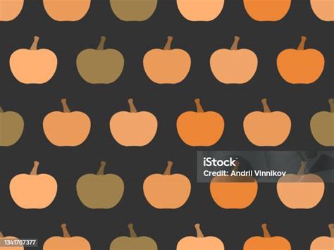 호박 매끄러운 패턴 호박 할로윈과 추수 감사절디자인으로 가을 배경 포장지 배너 포스터 및 광고 자료에 대한 배경 벡터 일러스트레이션 10월에 대한 스톡 벡터 아트 및 기타