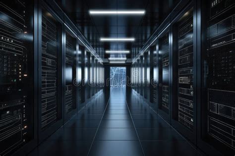 Server Room Interior Data Center Generative Ai Stock Illustration Illustration Of Backup