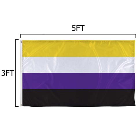 Nonbinary Pride Flag 3ft X 5ft Free Shipping Vispronet