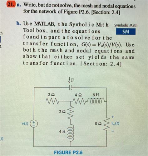 Solved 21 A Write But Do Not Solve The Mesh And Nodal