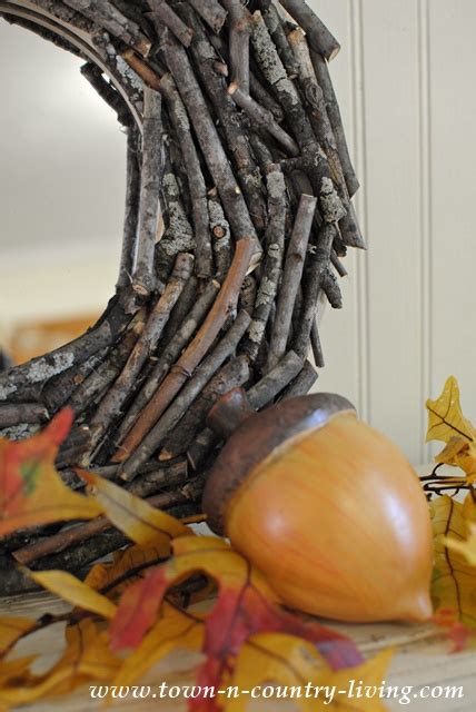 How To Make A Twig Mirror Town Country Living