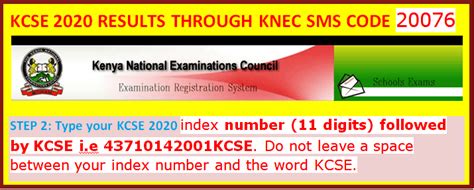 Get KCSE Through SMS Easily And Faster Educationnewsnewshub Co Ke