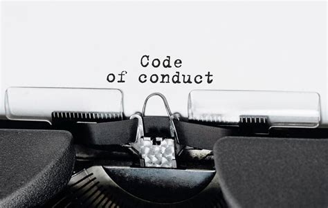 Premium Photo Text Code Of Conduct Typed On Retro Typewriter