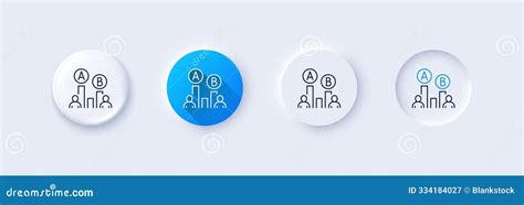 ab testing line icon ui test chart sign line icons vector stock illustration illustration
