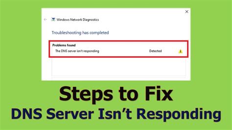 Steps To Fix Dns Server Isn T Responding Youtube