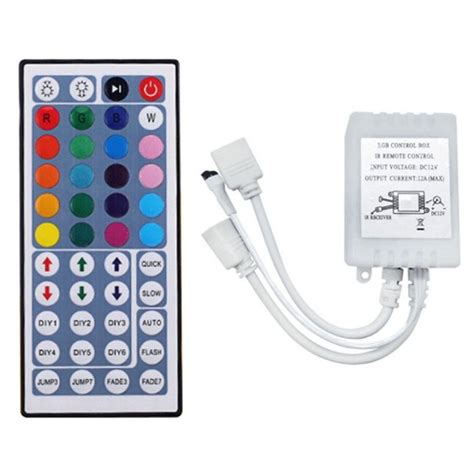 Jjm Mall】 Rgb Led Controller 44 Keys Remote Control Rgb Control Box Ir