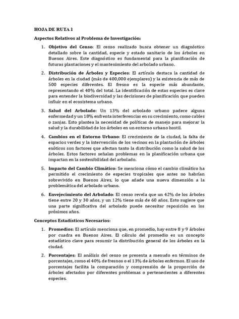 Hoja De Ruta 1 Desarrollado Pdf