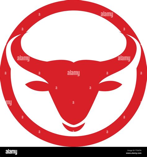 Bull Taurus Logo Template Vector Icon Illustration Stock Vector Image