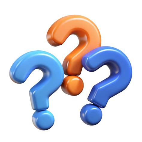 Three Colorful Question Marks Premium AI Generated Vector