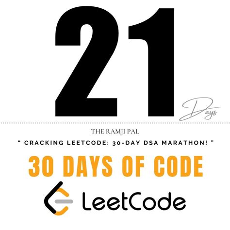 30daysofcode Leetcode Codingchallenge Dsa Keeplearning Ramji Pal