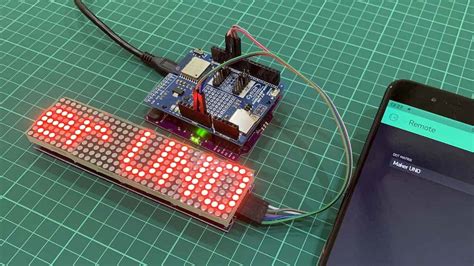Displaying Text Message On Dot Matrix Using Blynk And Arduino
